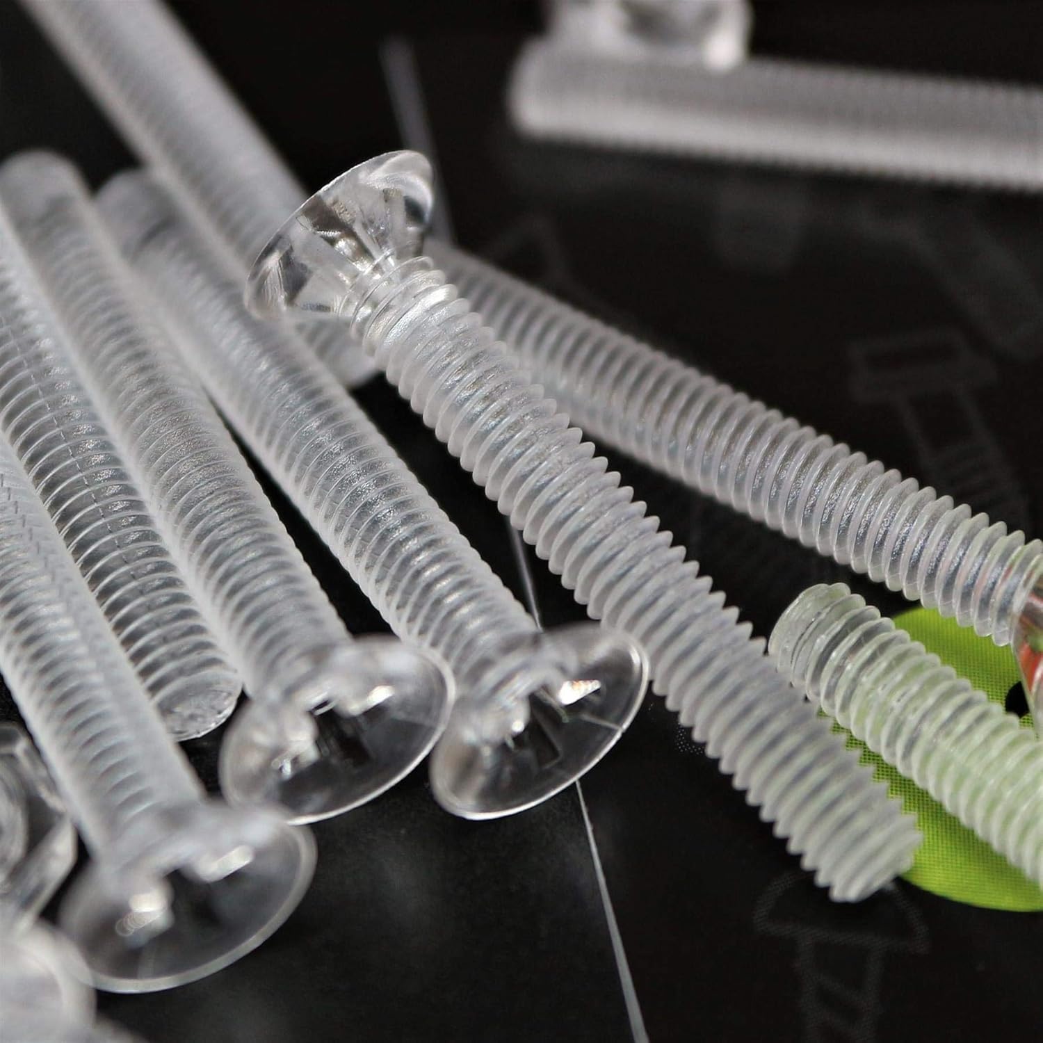 50 x Crosshead Countersunk Screws Nuts and Bolts, Transparent Clear ...