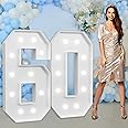 Amazon.com: Marquee Numbers Large 60th-Birthday Decorations: 4ft Light ...