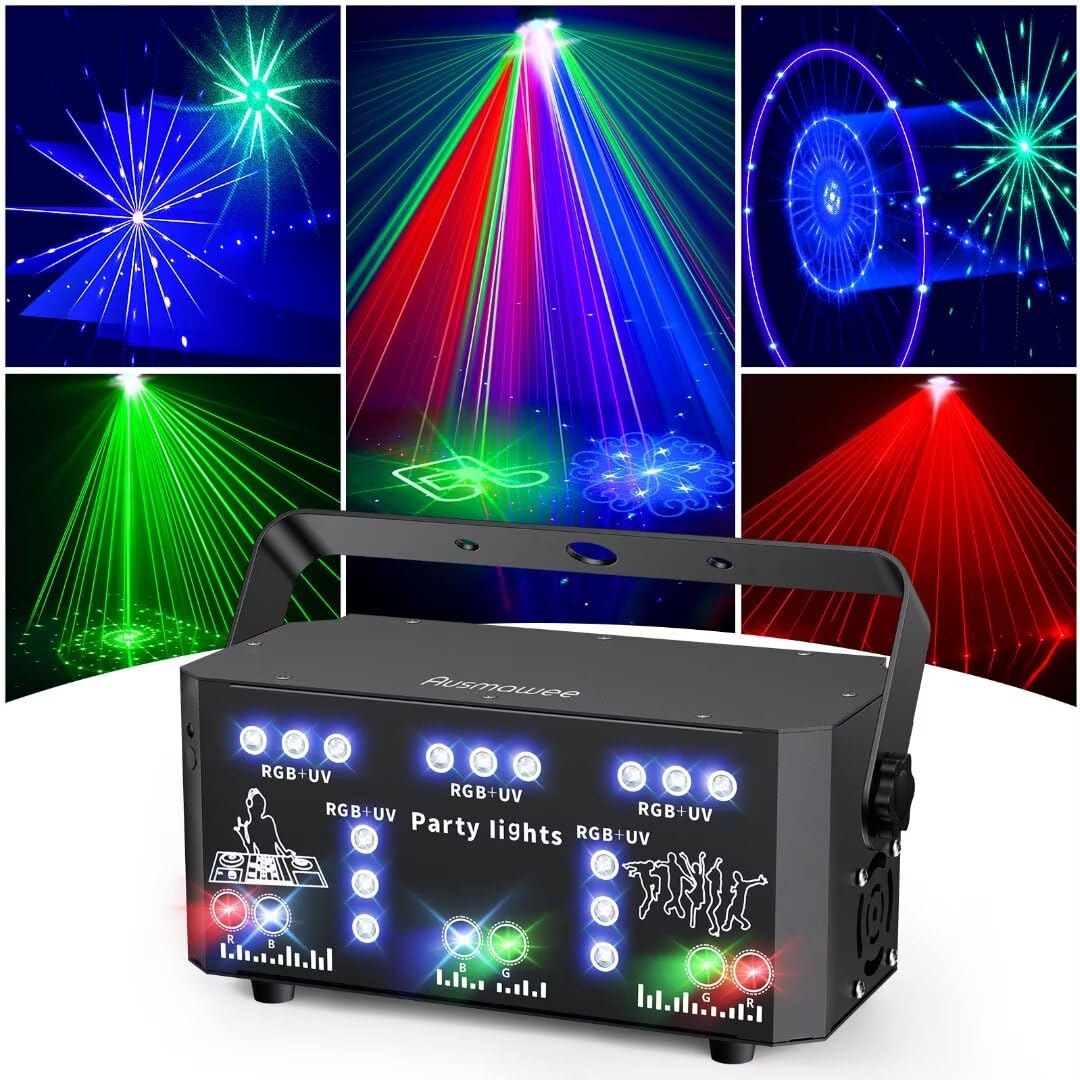 Upgraded 21 Lens Party Lights Dj Disco Lights,Pro 3 in 1 DMX & Sound ...