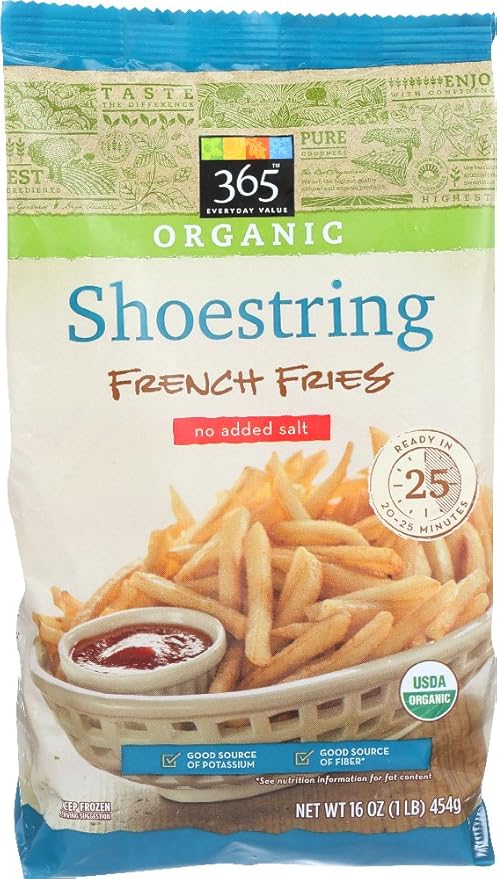 365 Everyday Value, Organic Shoestring French Fries No Salt Added, 16 ...