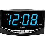 Amazon.com: Sharp LED Digital Alarm Clock – Simple Operation - Easy to See Large Numbers, Built ...