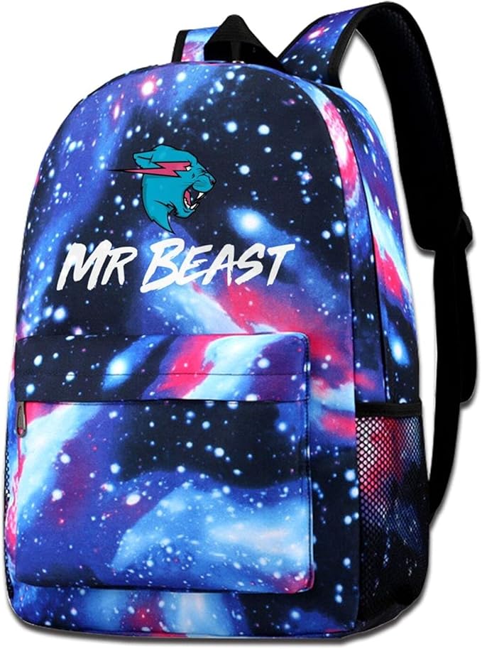 Mr Beast Backpack Starry Sky Shoulder Bag For School Travel: Buy Online ...