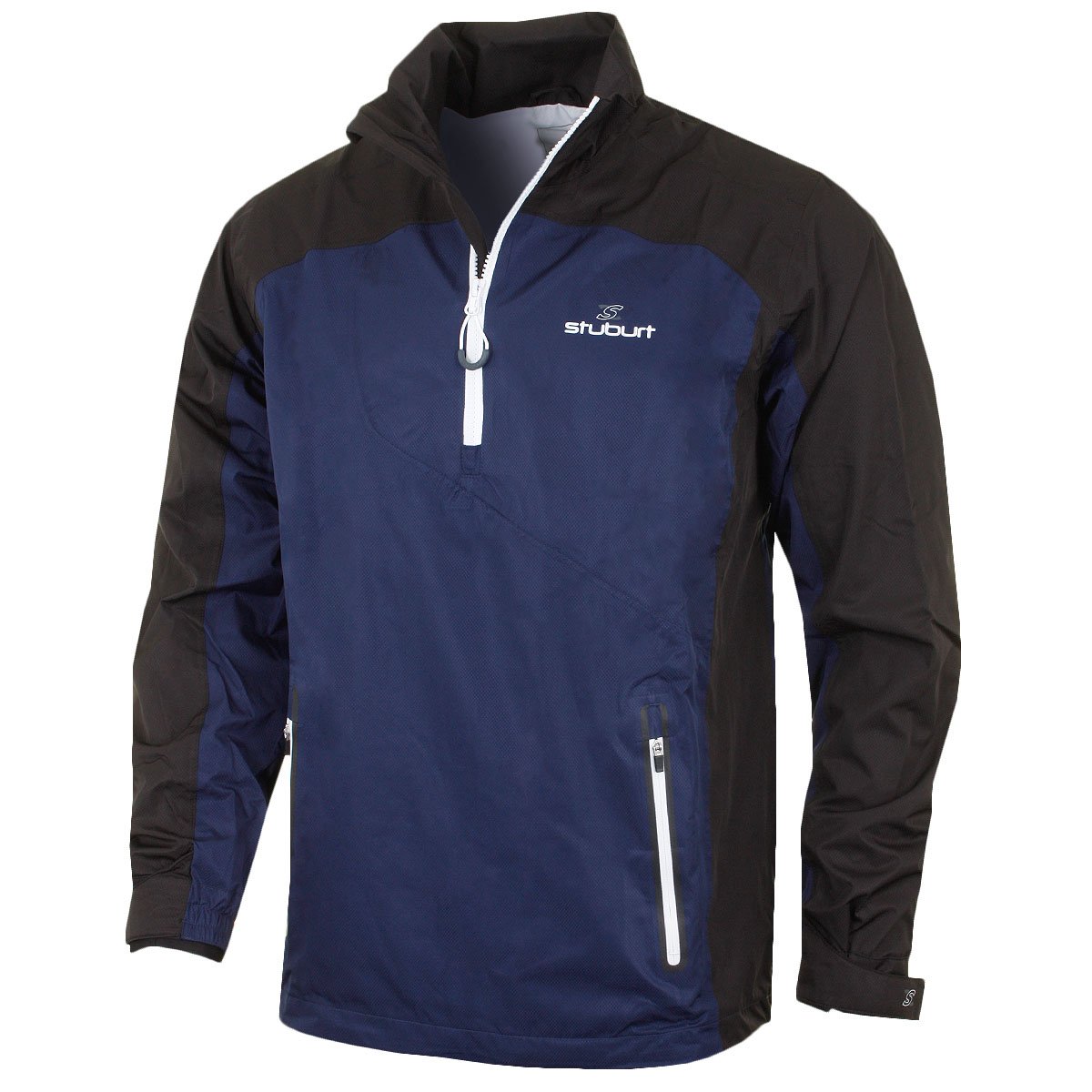 Stuburt Mens Vapour Half Zip Waterproof Jacket Mens Midnight MED Mens ...