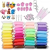 Amazon.com: Air Dry Clay for Kids, 50 Colors Air Dry Ultra Light Clay, Modeling Clay for Kids ...