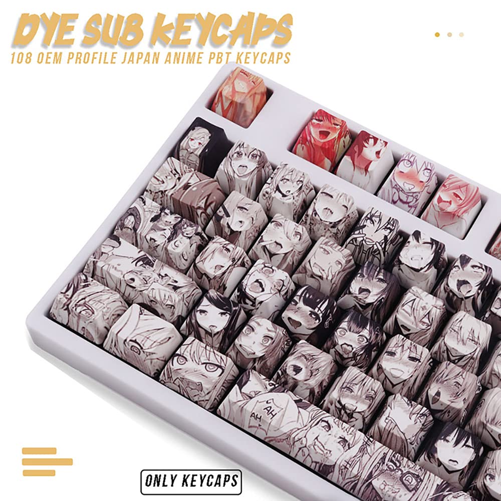 Mua Gliging Anime Keycaps 108 PBT Dye Sublimation OEM Profile Japanese ...
