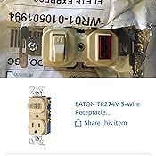 EATON Wiring TR274V 3-Wire Receptacle Combo Single-Pole Switch with ...