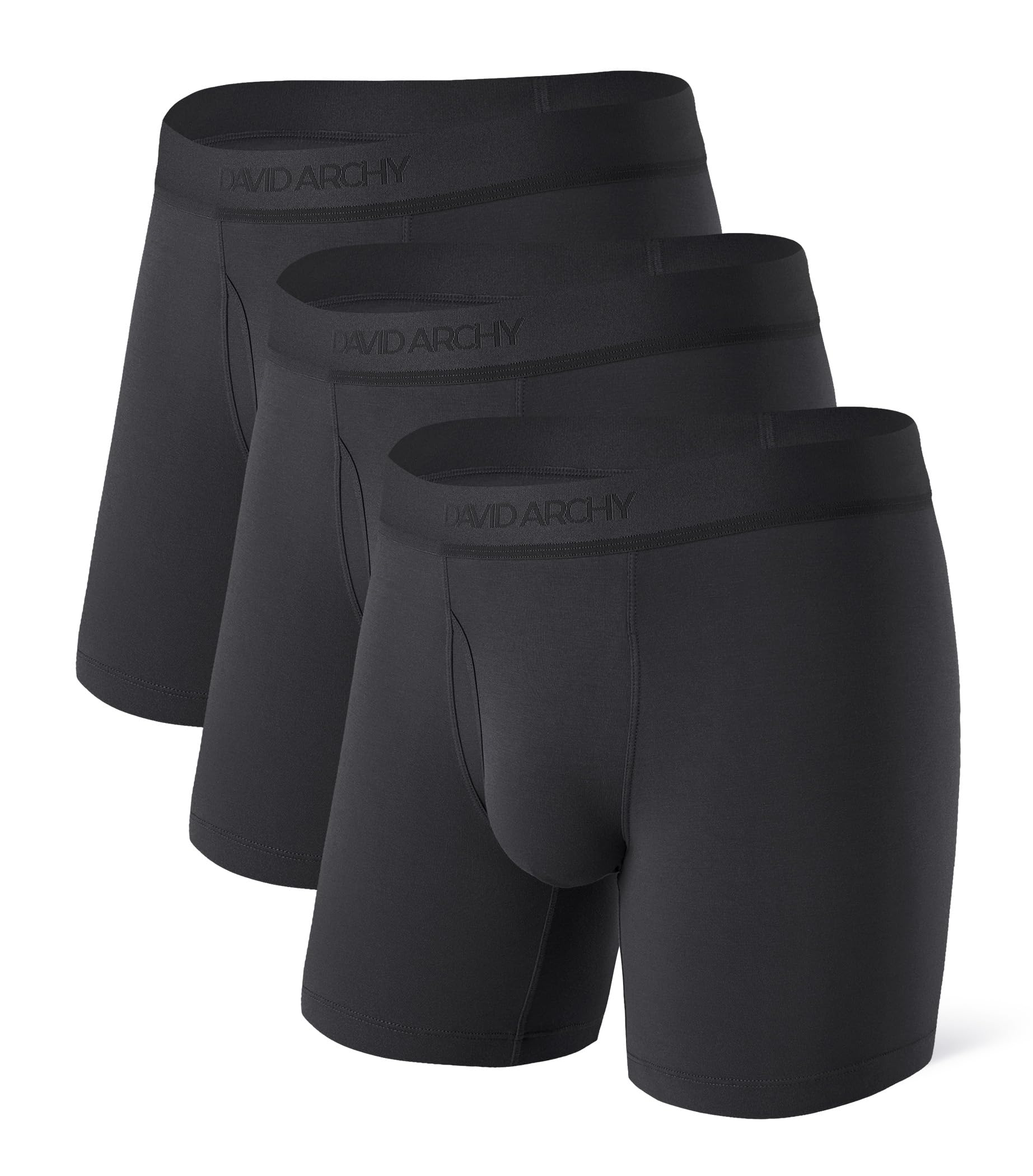 DAVID ARCHY Mens Underwear Boxer Briefs Ultra-Soft Micro Modal ...