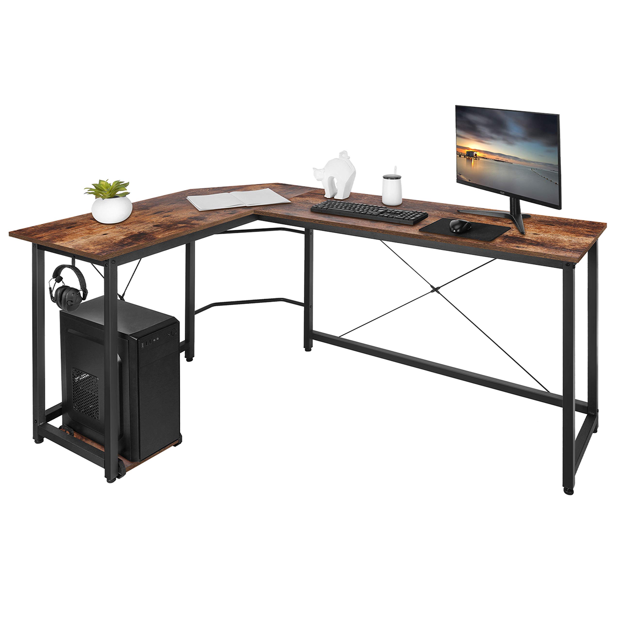 Auag L Shaped Computer Desk With Iron Hook Modern L | Desertcart Sri Lanka