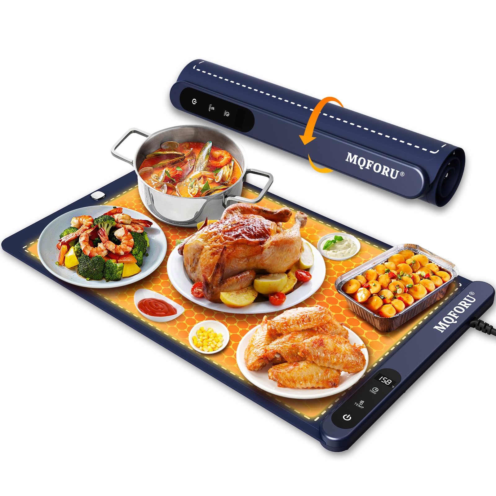 Food Warming Mat for Buffet,5s Full Surface Heating,Electric Warming ...
