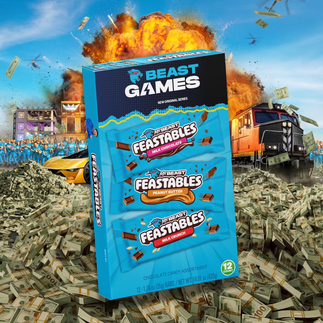 Mua Feastables Beast Games Chocolate Bar Box, Full Size Milk Chocolate ...