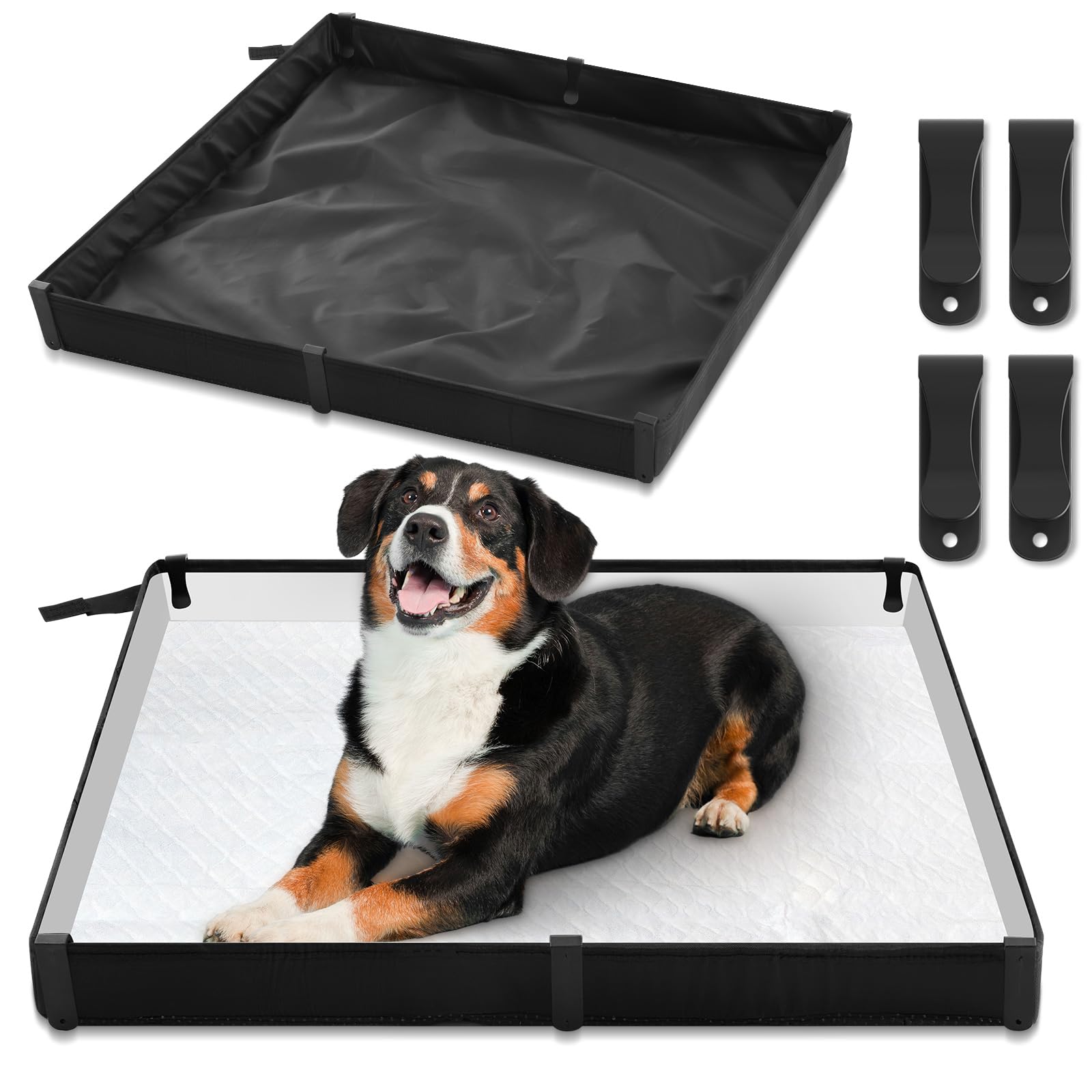 FoldTier Dog Pee Pad Holder Tray 22 x 22 inch Extra Large Portable ...
