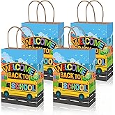 Amazon.com: Whaline 24Pcs Back to School Kraft Paper Bags Colorful ...
