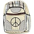 Amazon.com | Threadheads Himalayan Hemp Simple Peace Backpack - 11"x16 ...