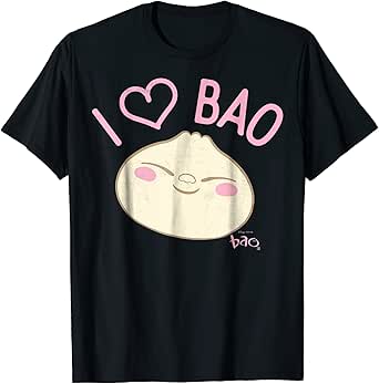 Amazon.com: Disney Pixar Bao I Heart Bao Smiling Face Graphic T-Shirt ...