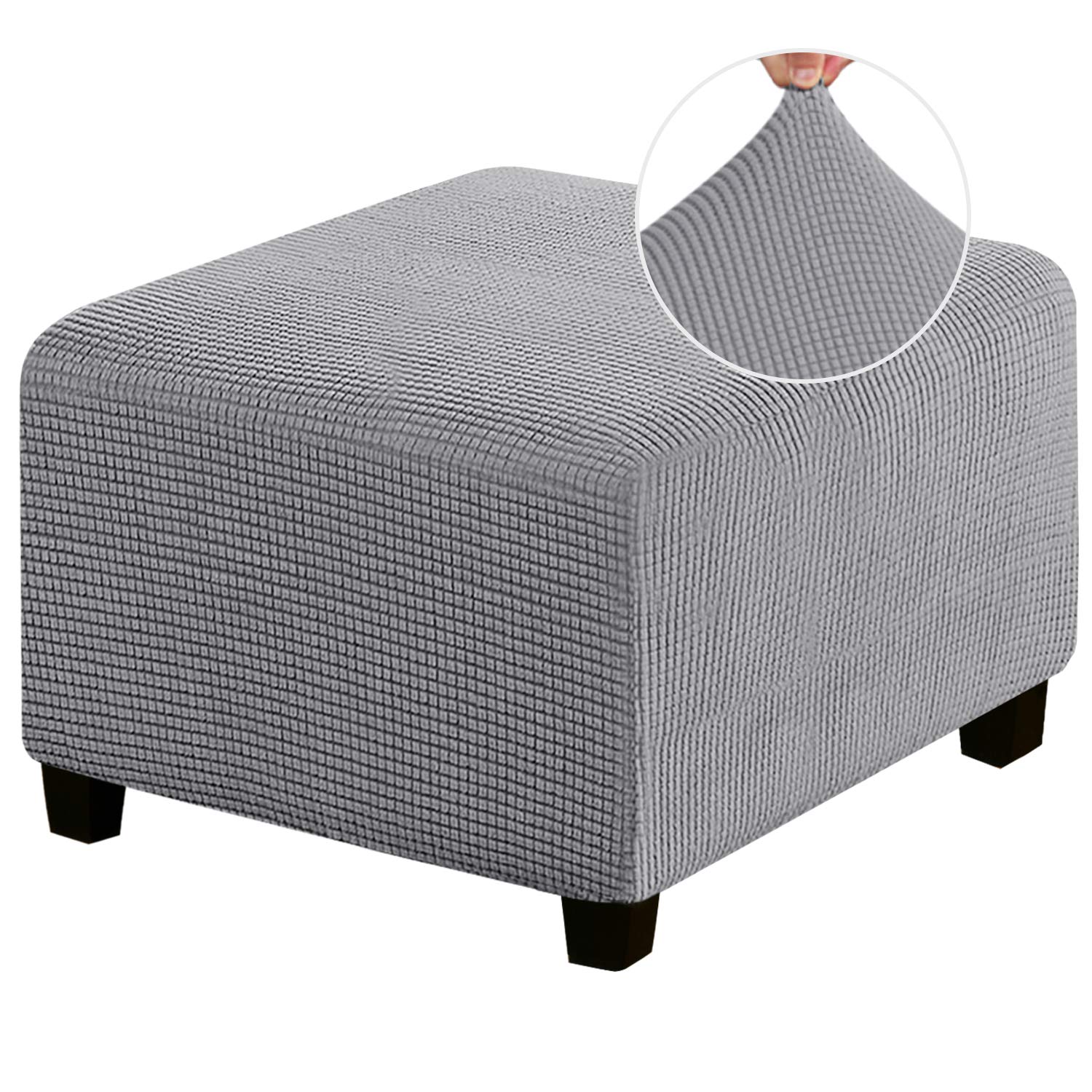 Stretch Ottoman Cover Ottoman Slipcovers Square for Living Room Foot ...