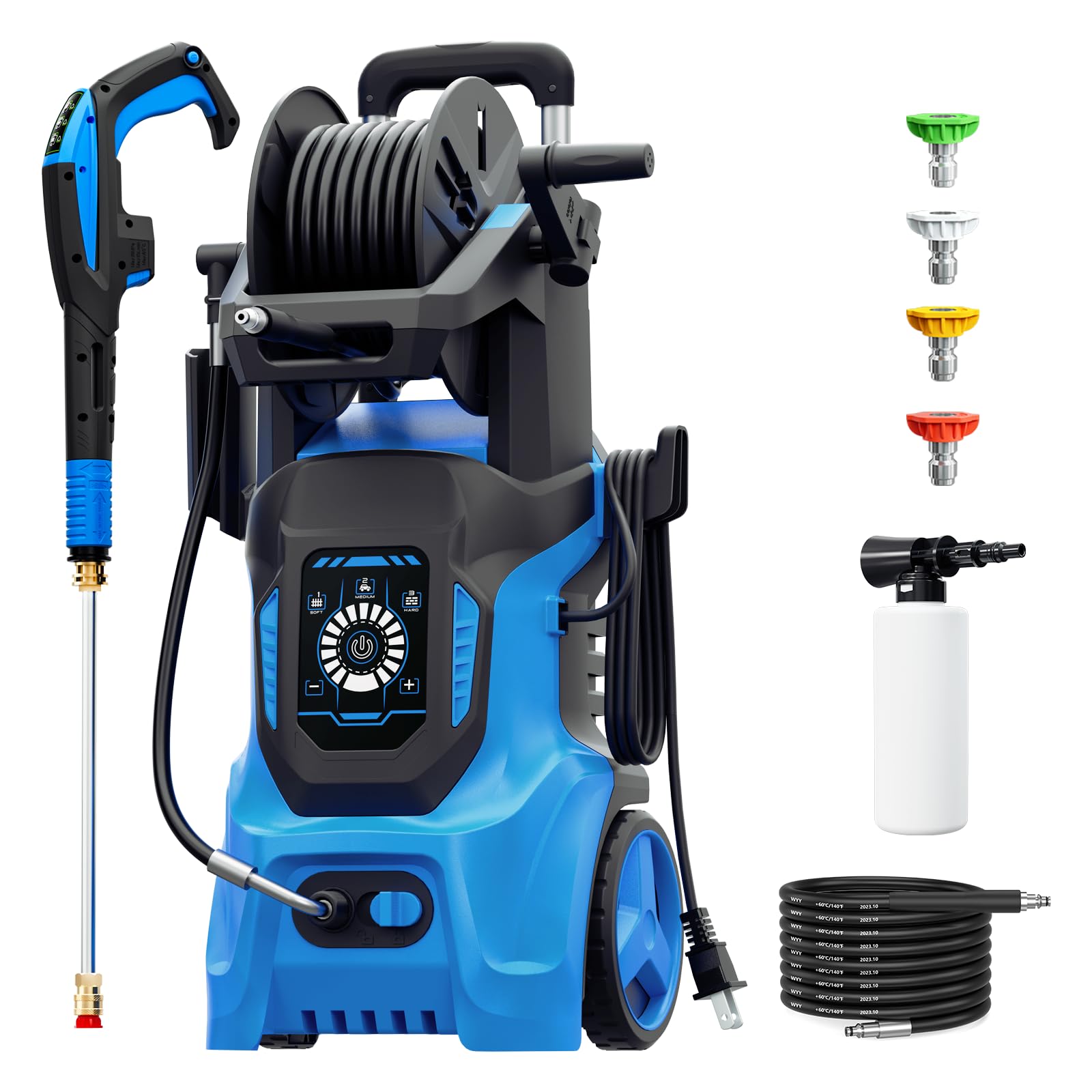 Electric Pressure Washer 4500 PSI Max 3.2 GPM,Power Washer with RC ...