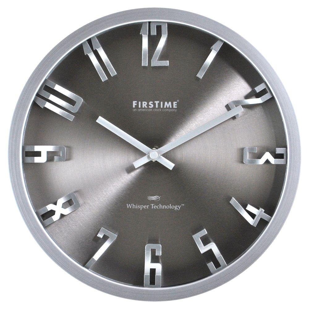 FirsTime & Co.® Steel Dimension Wall Clock, American Crafted, Silver ...
