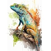 Amazon.com: MaiYiYi Lizard Diamond Painting by Numbers, 5D Full Round ...
