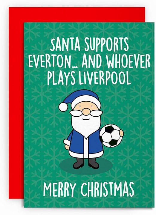 Christmas Card Football Everton FC Funny Husband Boyfriend Son Grandson ...