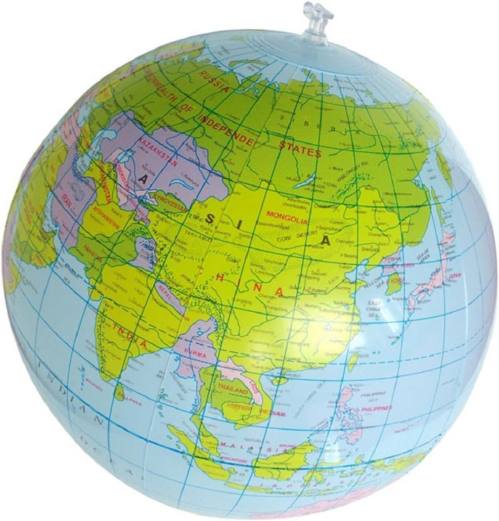 INFLATABLE BLOW UP WORLD GLOBE ATLAS WORLD MAP EARTH EDUCATIONAL – BigaMart
