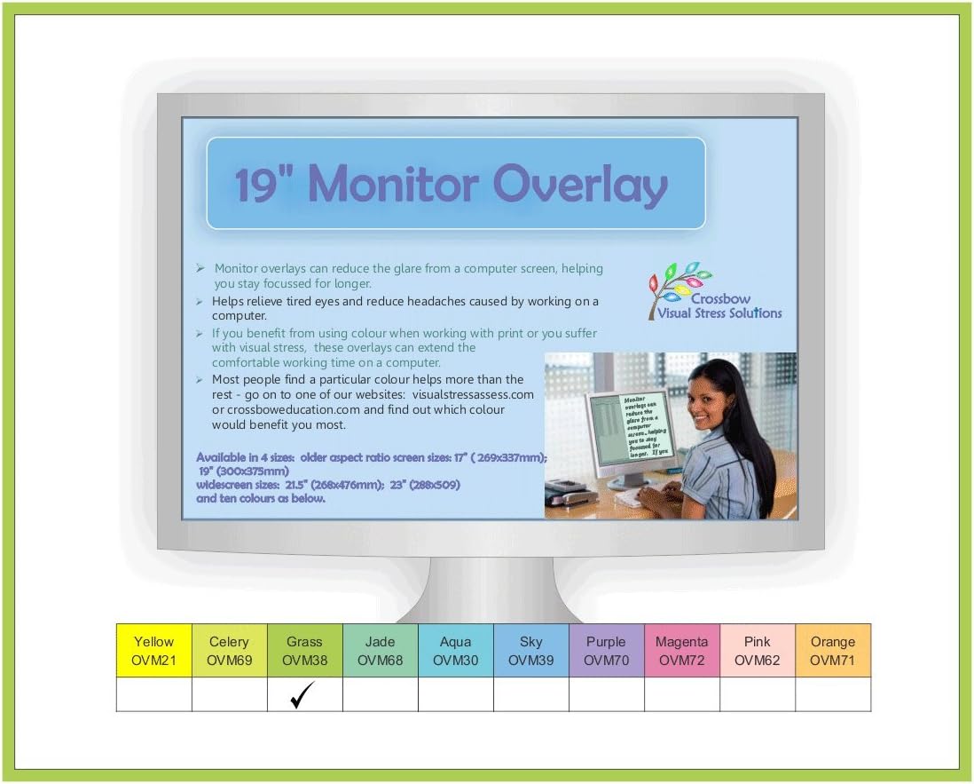 Crossbow Education 19-Inch Monitor Overlay – Grass – BigaMart