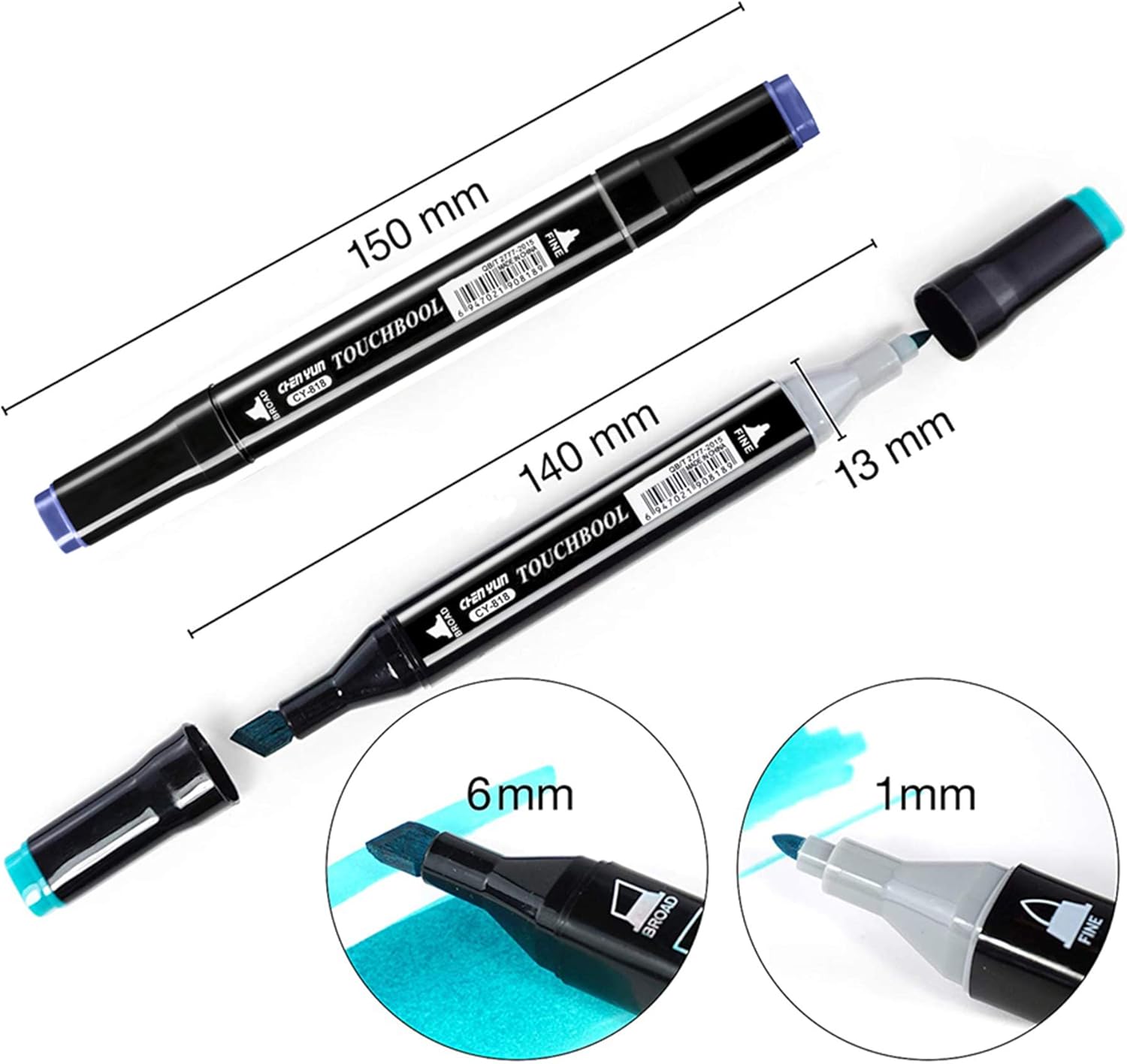 40 Colors Dual Tips Permanent Marker Pens Markers Set Alcohol Markers ...