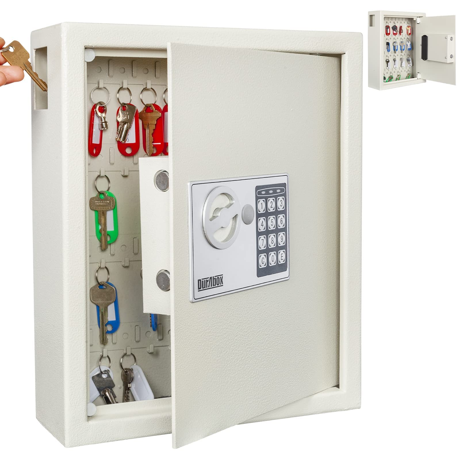 DuraBox 40 Keys Cabinet with Digital Lock - Electronic Key Safe, Steel ...