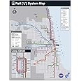 Amazon.com: Transit Tees CTA Rail System Map Poster - Chicago Gift | Chicago Map Art | Chicago ...