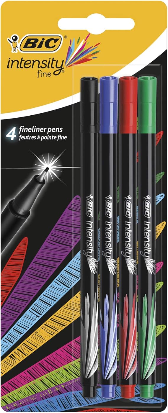 Bic Intensity Fine Point 0.4 mm Assorted Colours Classic 4 ...