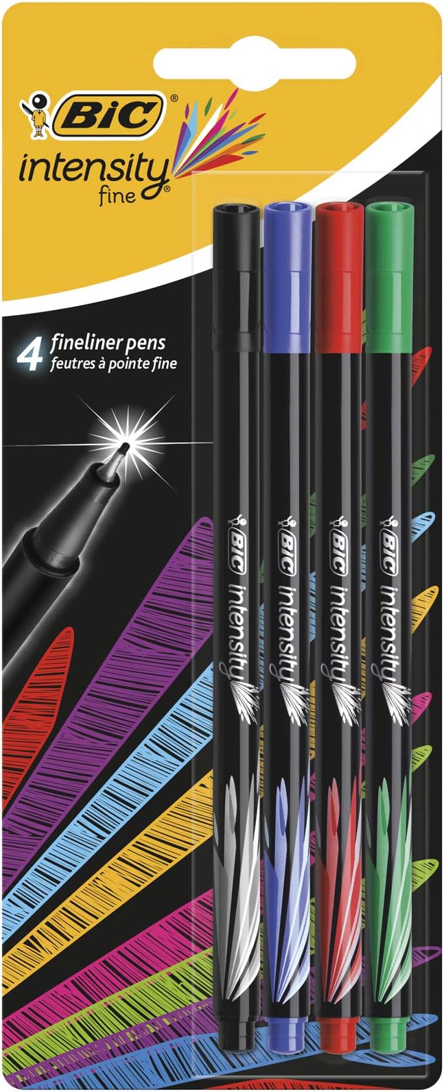Bic Intensity Fine Point 0.4 mm Assorted Colours Classic 4 ...