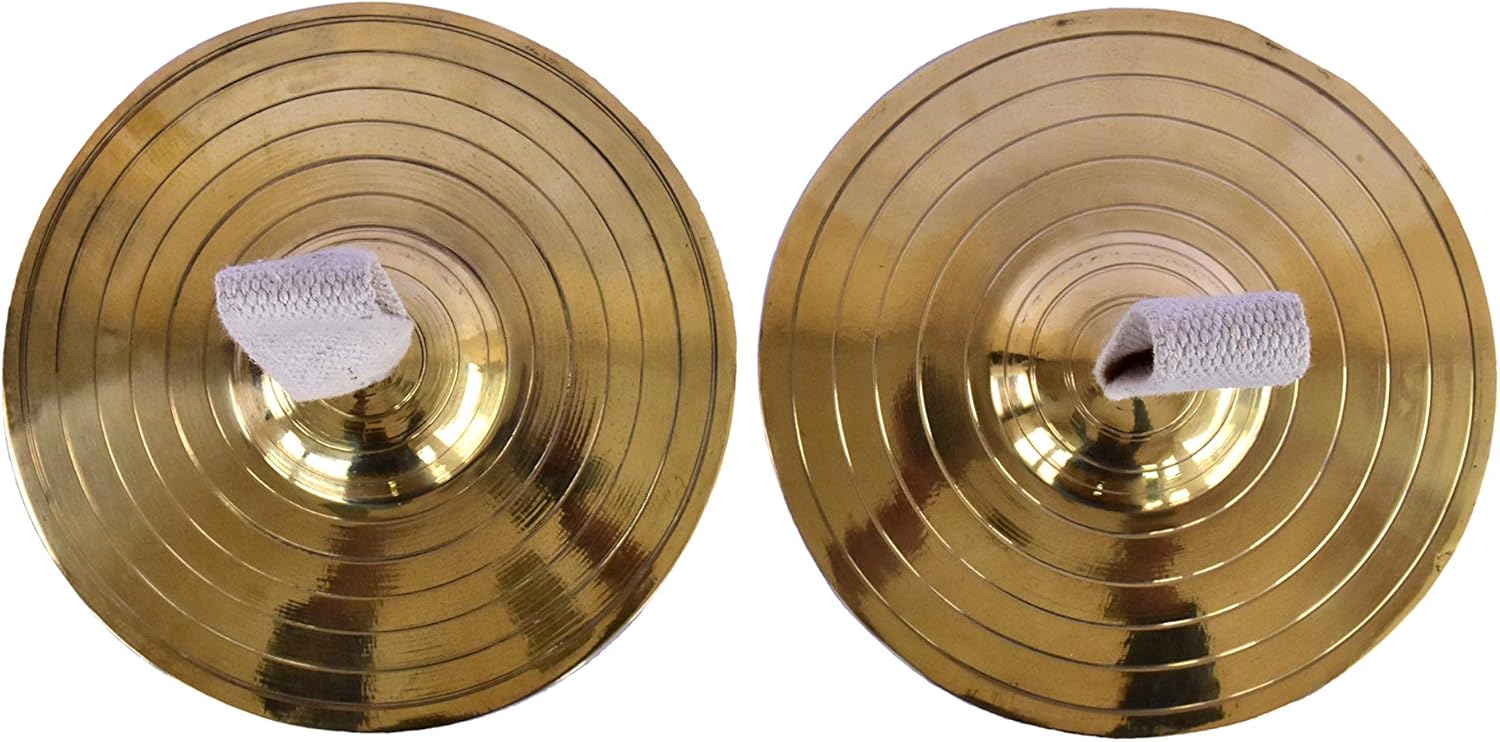 De Kulture Hi Hat Becken aus reinem Messing, Manjira Paar Musical ...