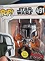 Amazon.com: Funko POP! Star Wars Mandalorian with Darksaber (Chrome ...
