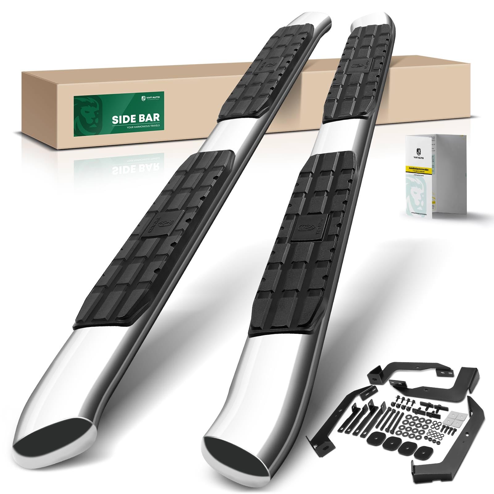 **Factory Sealed** YHTAUTO 4.25" Running Boards Side Steps Fit Dodge ...