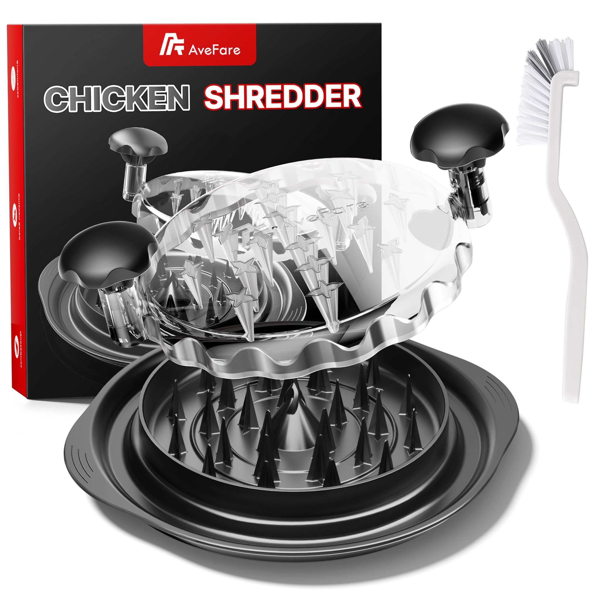 AveFare Chicken Shredder, 10.8" Visible Chicken Breast Shredder Tool ...