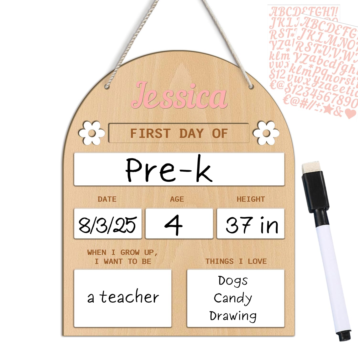 First Day Of School Sign, Interchangeable First And Last Day of School ...