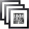Amazon.com - Annecy 12x12 Picture Frame Set of 3, Display Pictures 8x8 with Mat or 12x12 Without ...