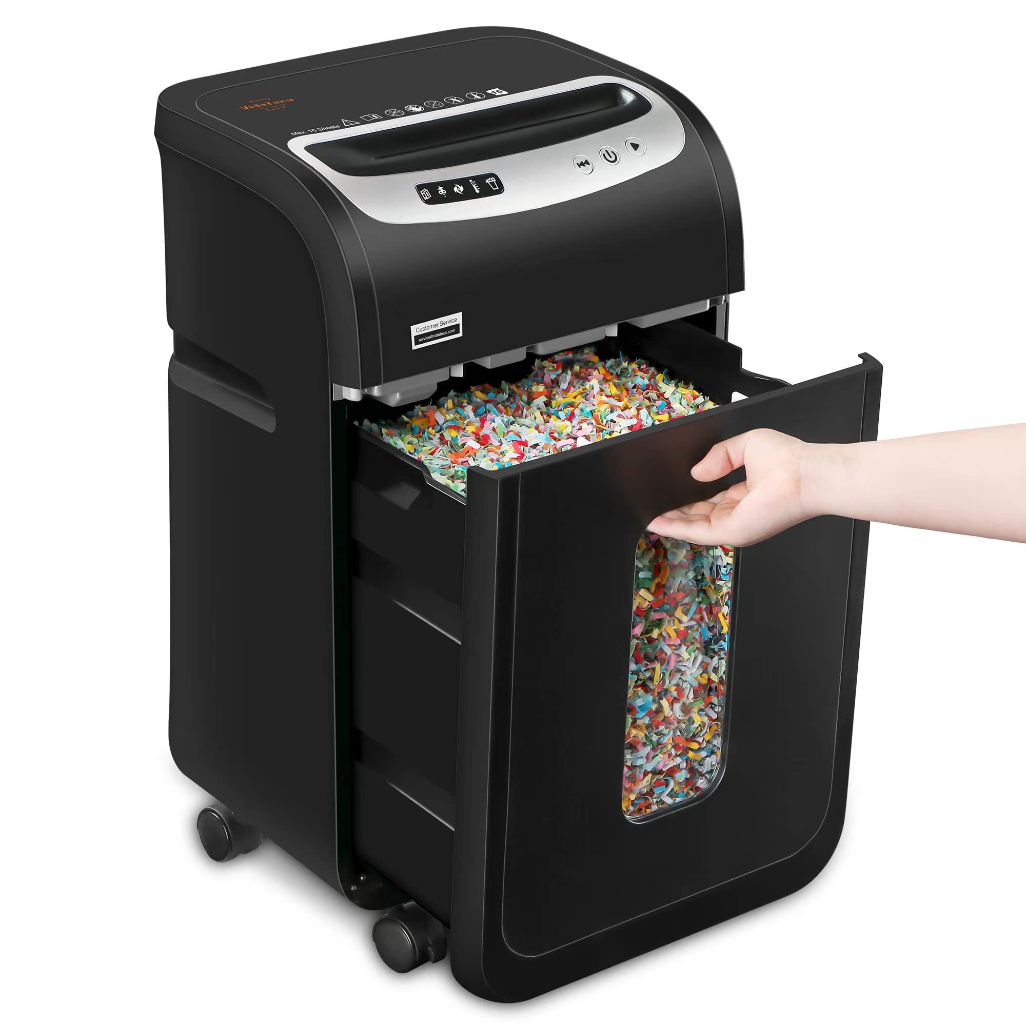 VidaTeco Paper Shredder for Home Office Heavy Duty with 60 Mins Running ...