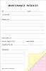 Maintenance Request Forms on 3 Part Carbonless Paper (Pack of 250) in ...