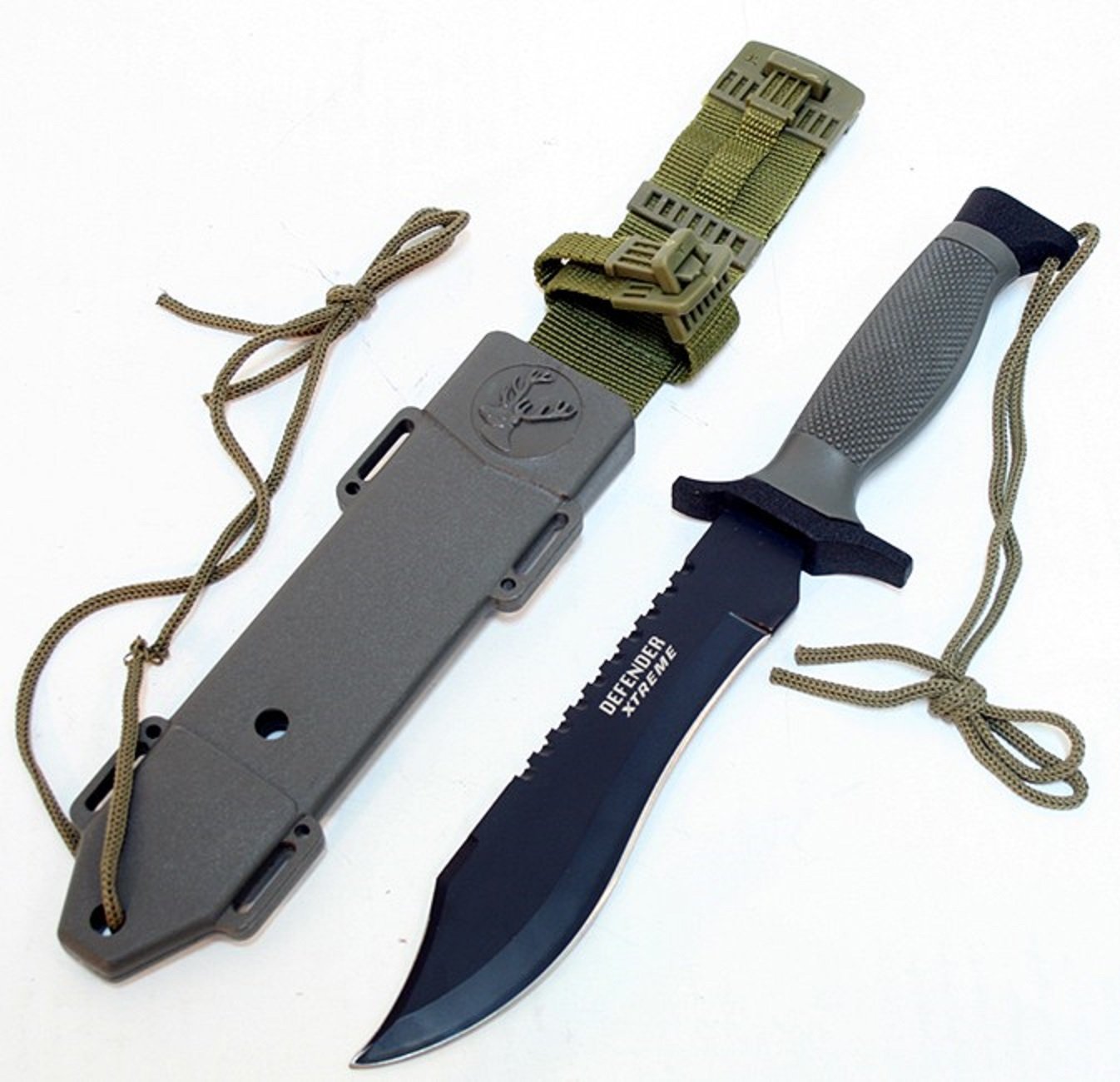 DEFENDER XTREME 12" Tactical Bowie Survival Hunting Knife w/Sheath ...