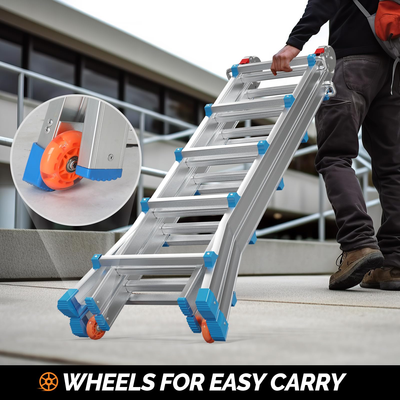 Mua LUISLADDERS Telescoping Ladder, A Frame 5 Step Muti Position ...