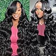 Amazon.com : Soyhey 28 Inch Body Wave Lace Front Wigs Human Hair Pre ...