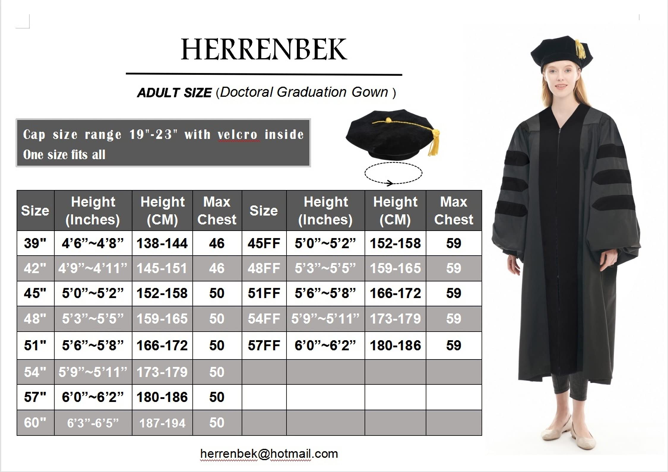 Mua Herrenbek Unisex Deluxe Doctoral Graduation Gown without Gold ...