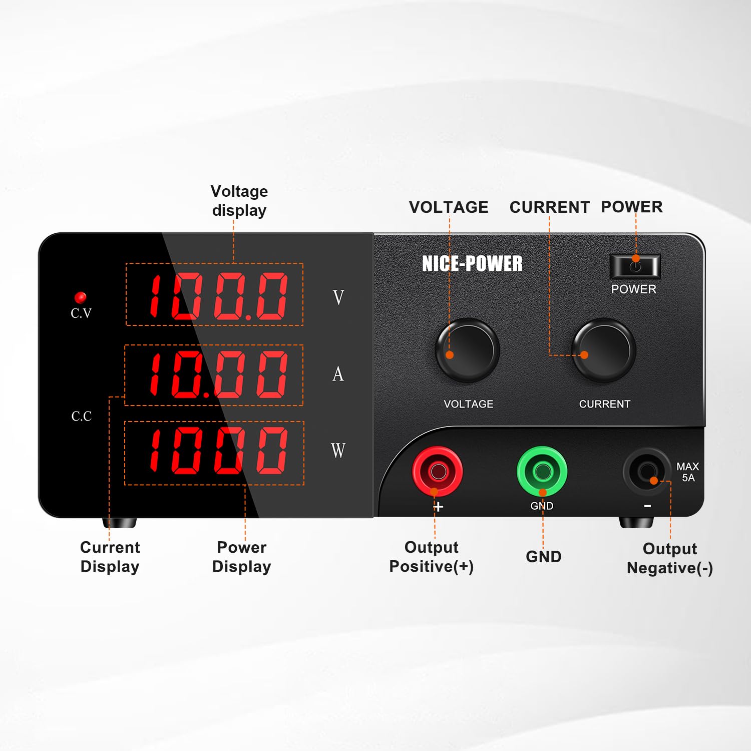 Mua NICE-POWER Variable DC Power Supply 100V 10A 1000W, High Power ...