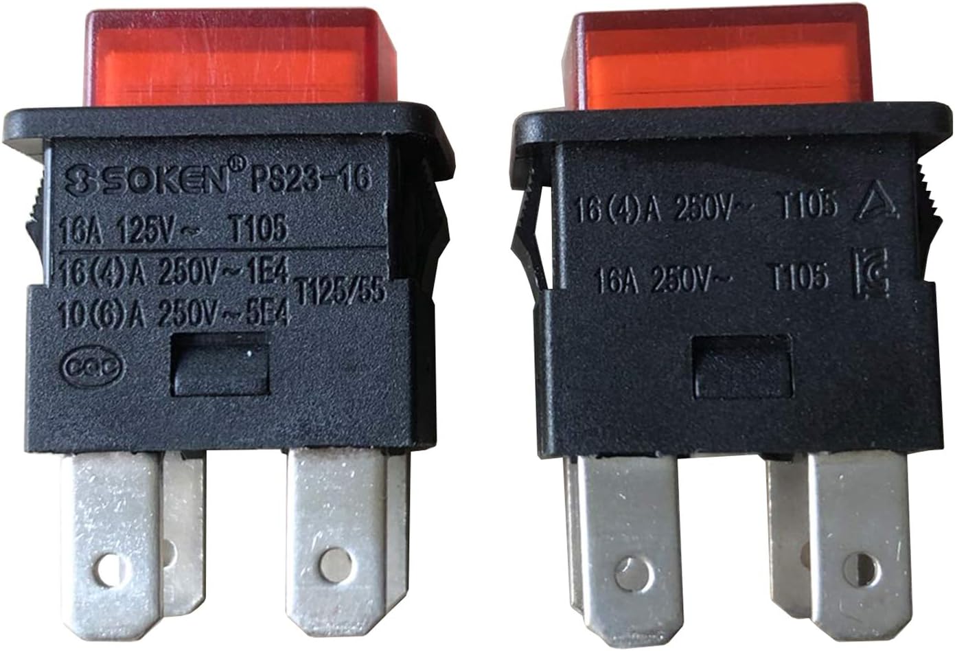 SOKEN PS23-16 Self-locking Pushbutton Switches 4Pins 16A Socket Strip ...
