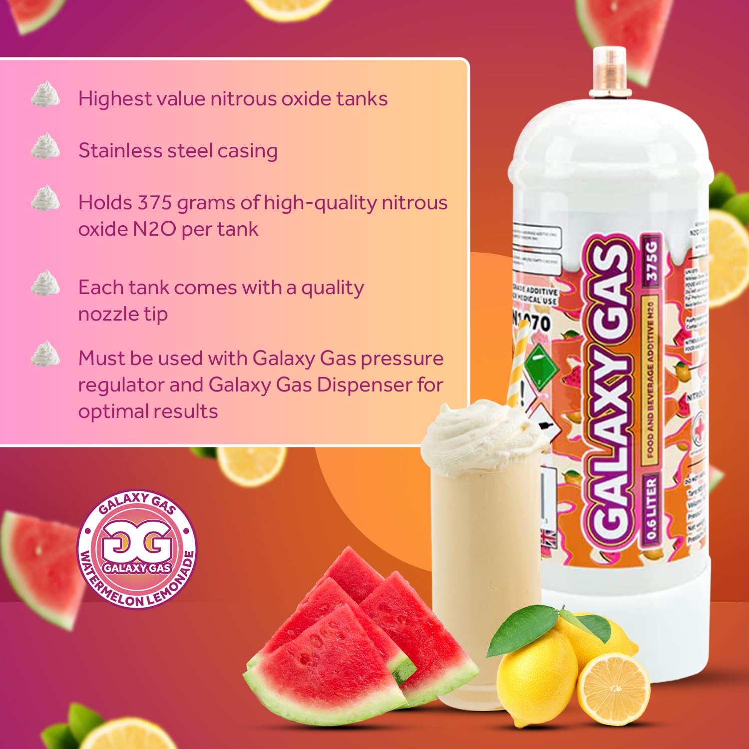 Mua Galaxy Gas Watermelon Lemonade Flavor Whipped Cream Dispenser ...