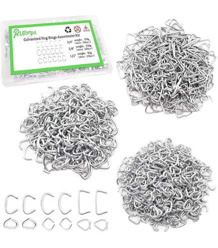 Hog Ring Kit CAMWAY & 300 Pcs 3/4 Inch Galvanized Steel Hog Hog Ring ...