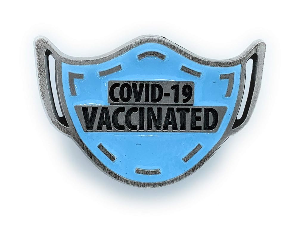 Amazon.com: COVID Vaccine Pin - I've Been COVID Vaccinated Pin - Blue ...