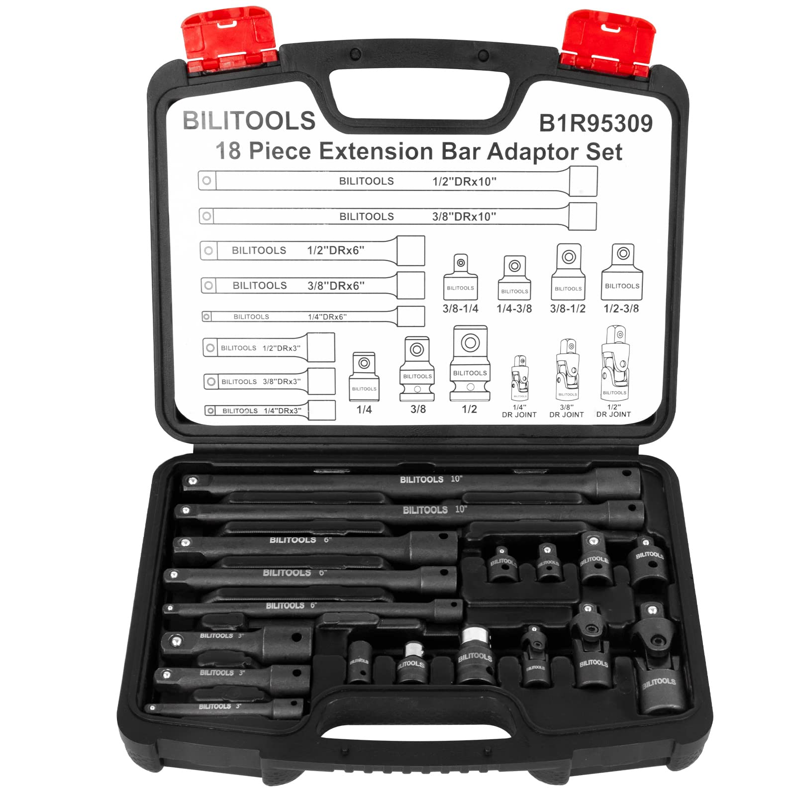 Mua BILITOOLS 18-Piece Drive Tool Accessory Set, includes 1/4" 3/8” & 1 ...