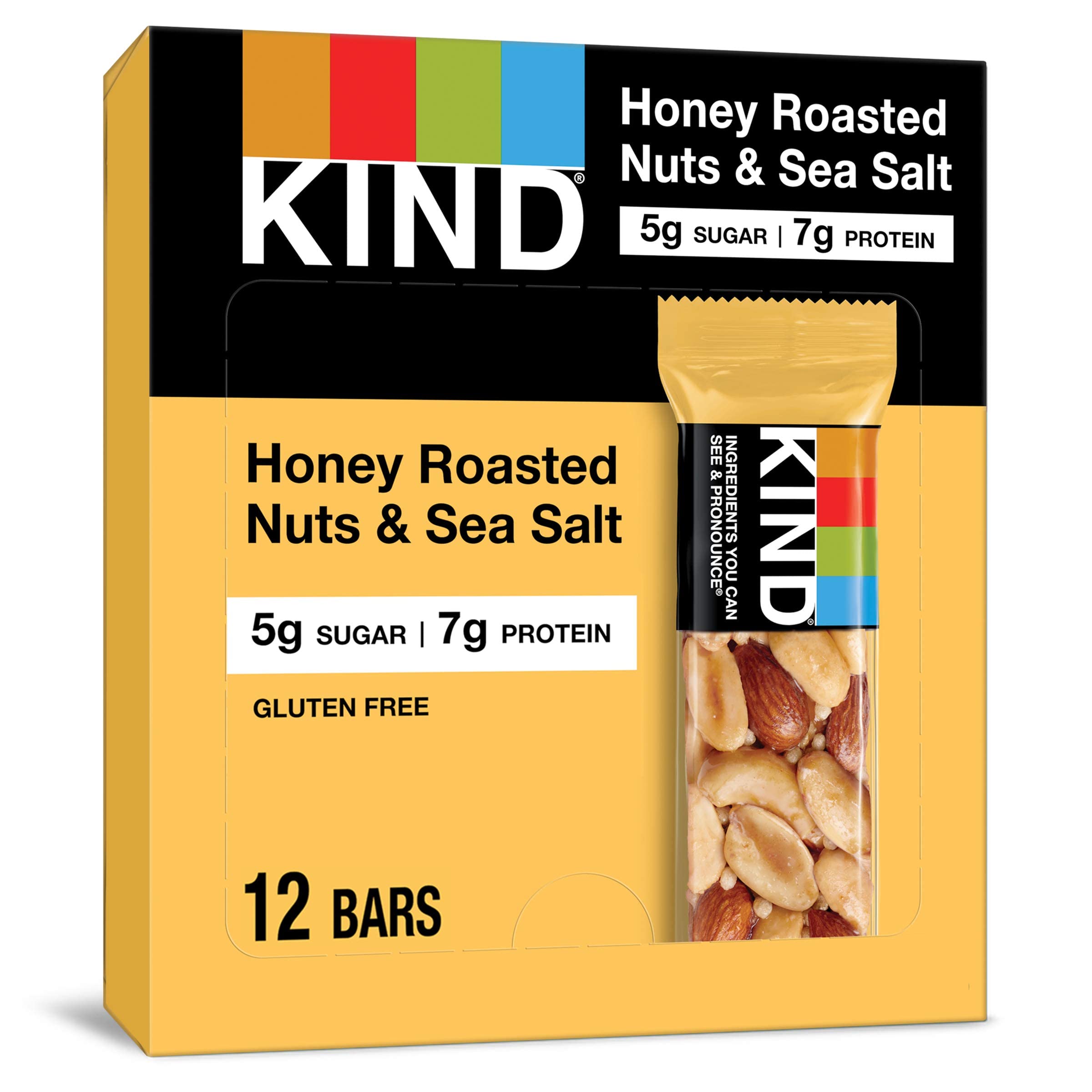 Mua Bars, Honey Roasted Nuts & Sea Salt, Gluten Free, Low Glycemic ...
