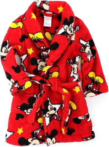Mickey Mouse Toddler Red Fleece Robe (4T): Amazon.co.uk: Clothing